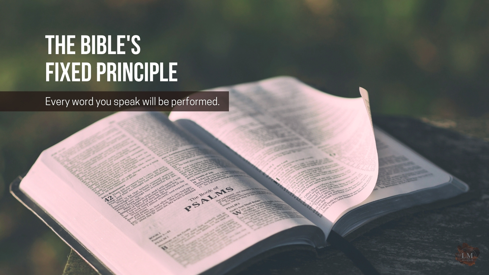 The Bible's Fixed Principle - Linda Markowitz Ministries